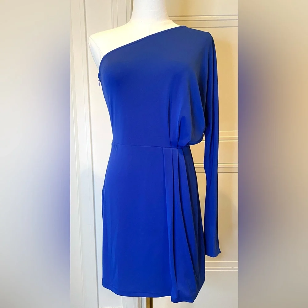 Rachel Zoe | Dresses | Rachel Zoe Blue Oneshoulder Dress Xs Nwt ...